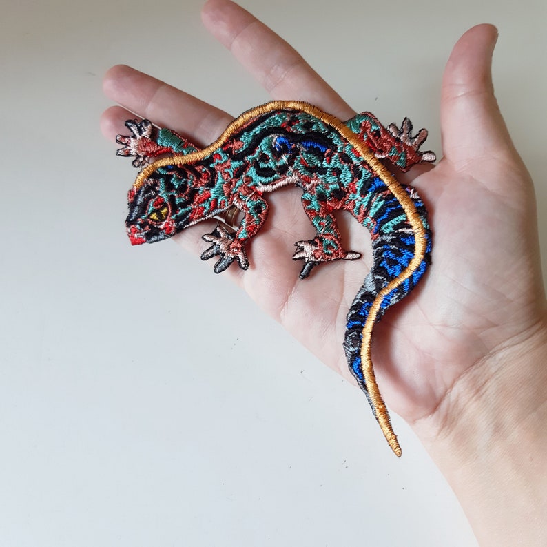Moks(p)384 Gecko Embroidered Patch - Newt Zoo Rainforest - Etsy