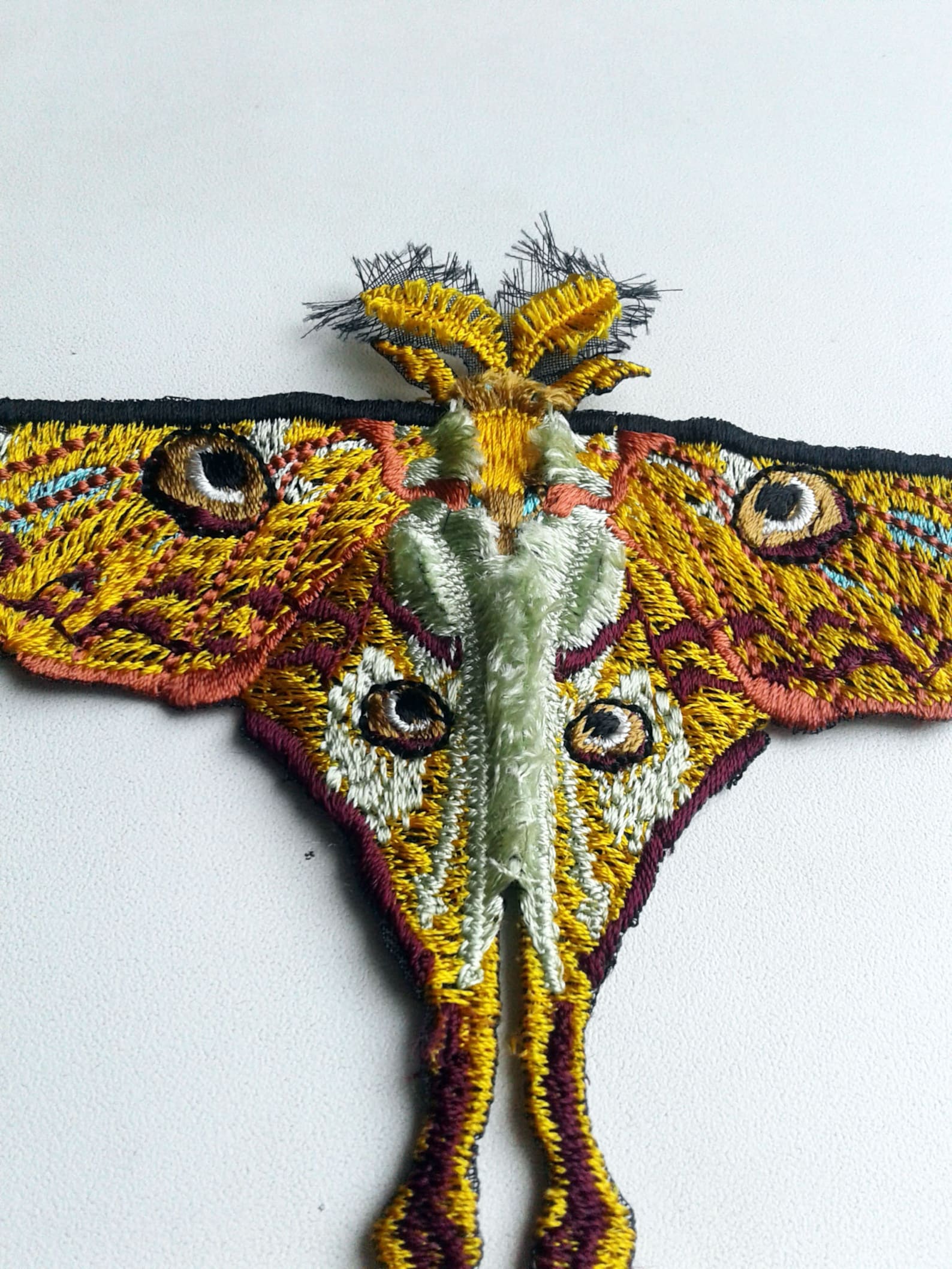 Moks133(p) Comet Moth Embroidered Patch Velvet - Etsy Australia