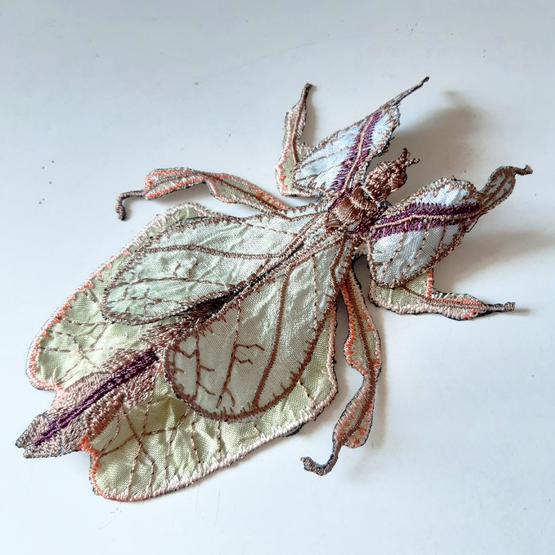 Moks522 Leaf Mantis Embroidered Large Patch, Bugs Patch, Realistic ...