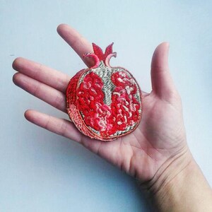 Moks 100(p) Exotic Fruit of Pomegranate Embroidered Patch Vegetable ...