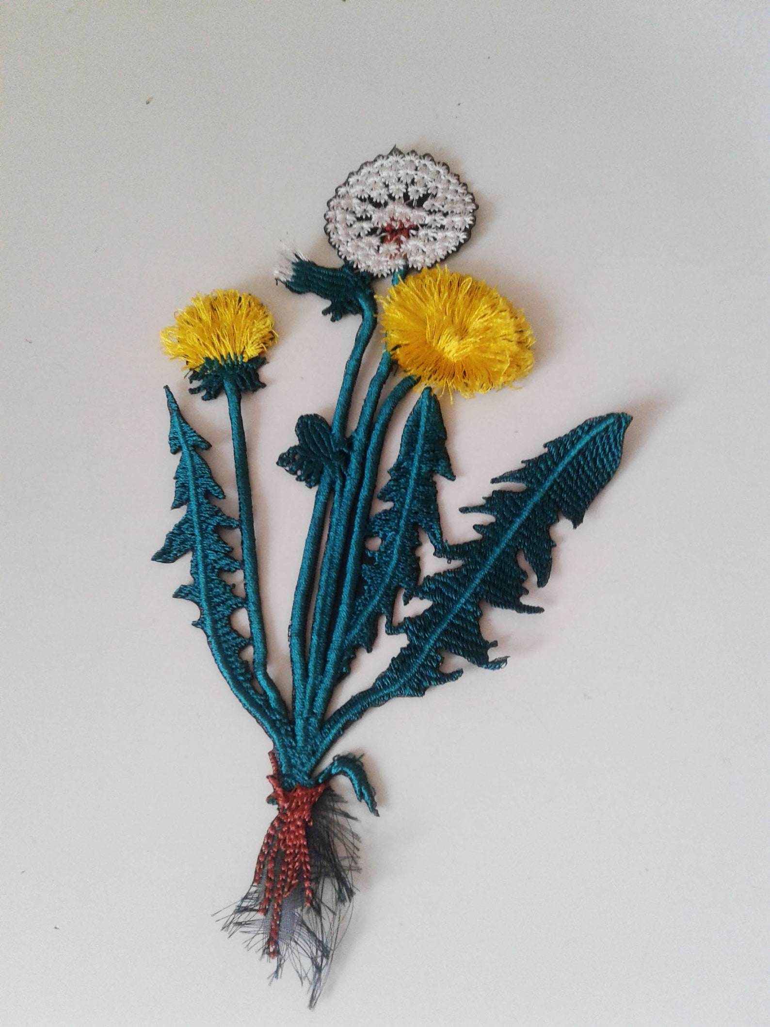 Moks256p Dandelion Embroidered Patch Flower Patch - Etsy