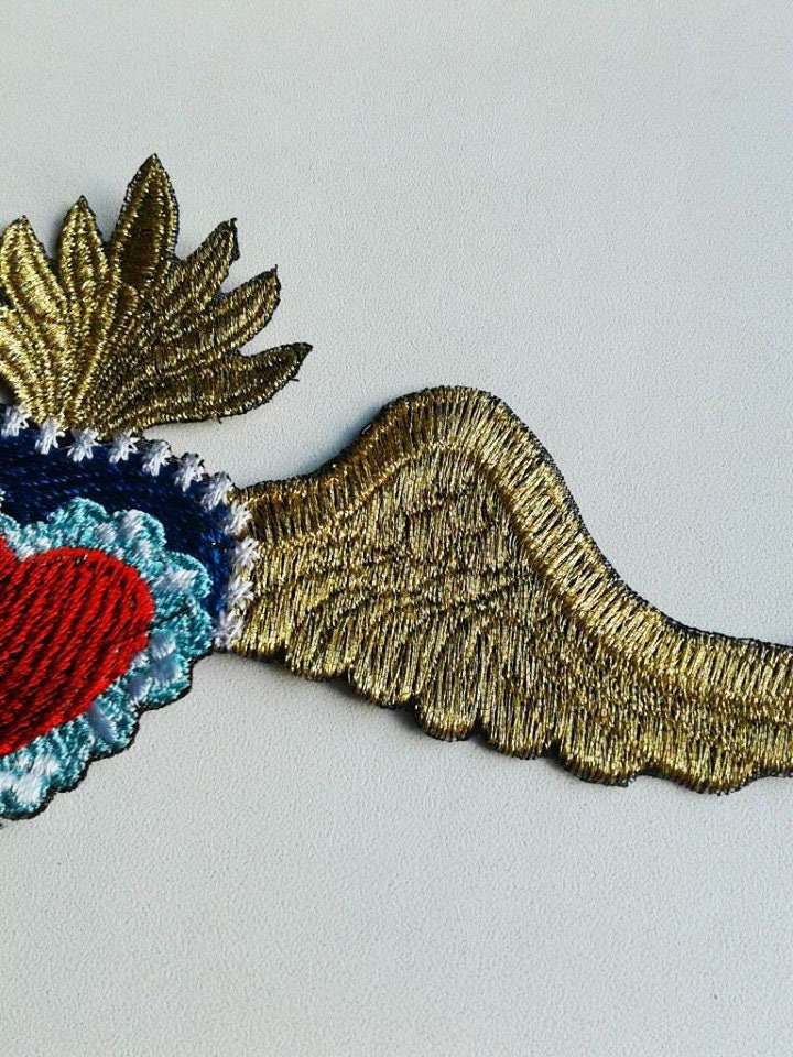 Moks119p Sacred Heart Milagro Embroidered Patch - Etsy