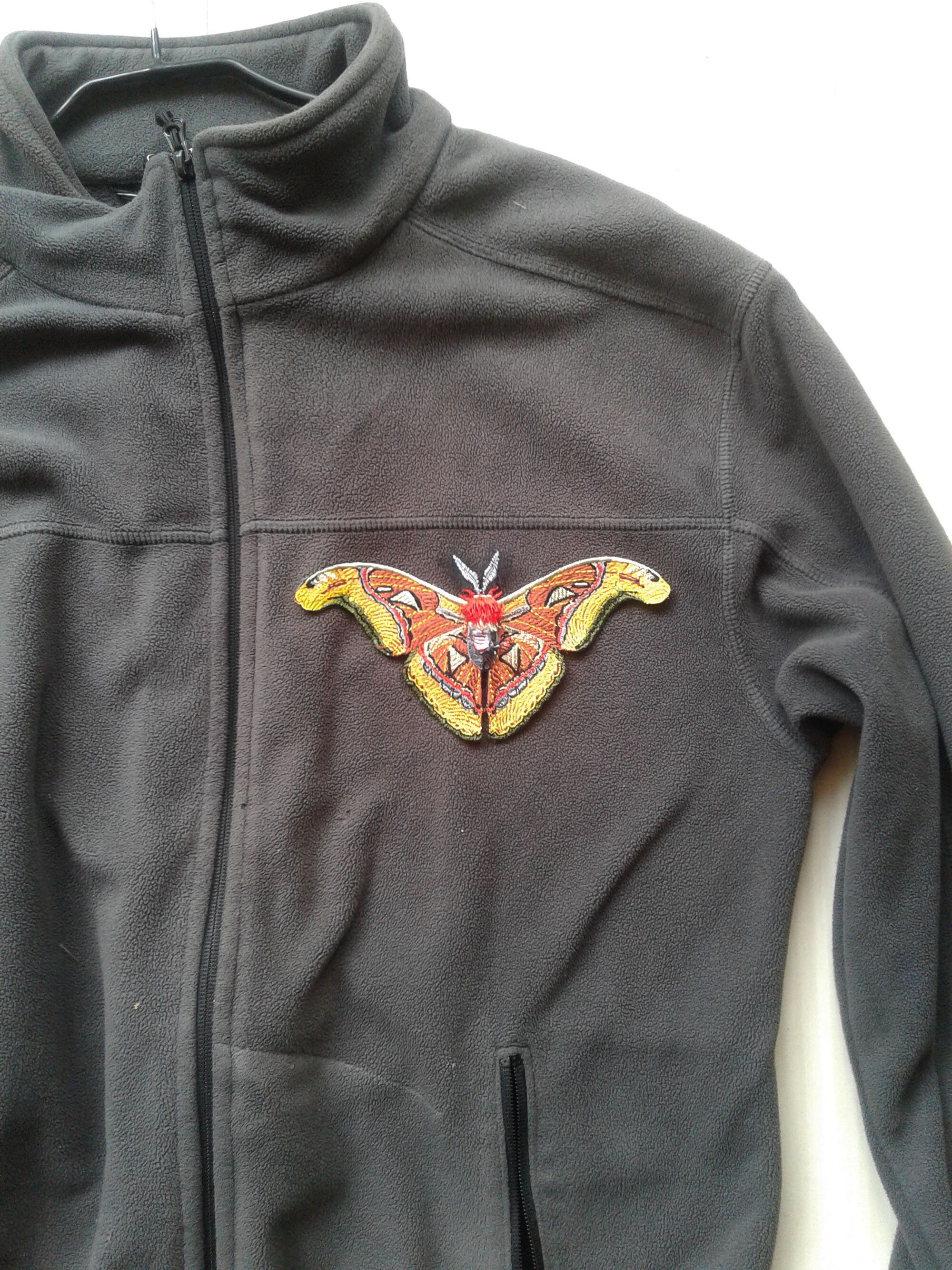 Moks218p atlas moth embroidered patch | Etsy