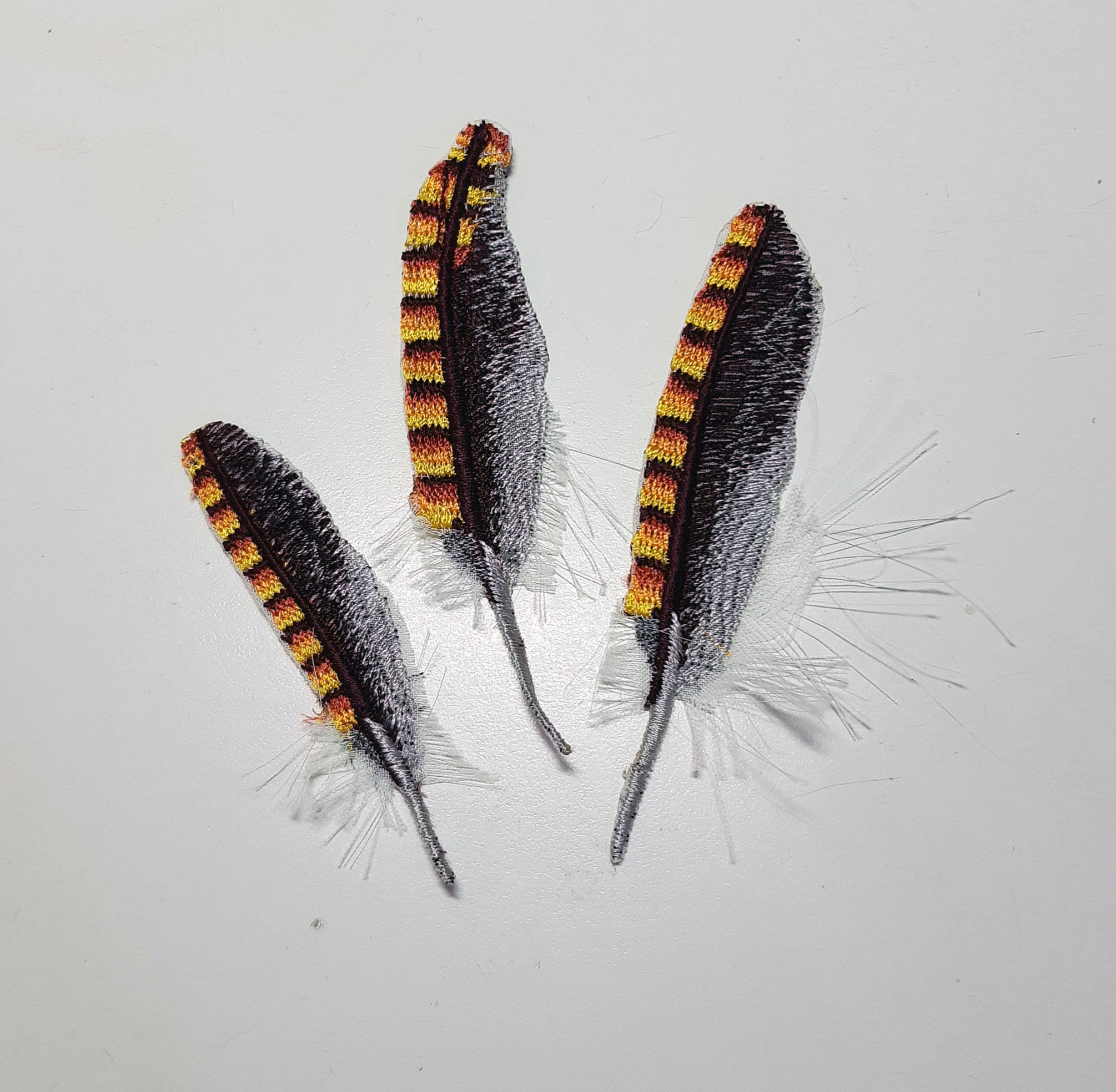 Moks272p Set of Feathers Patches Embroidered Patch | Etsy