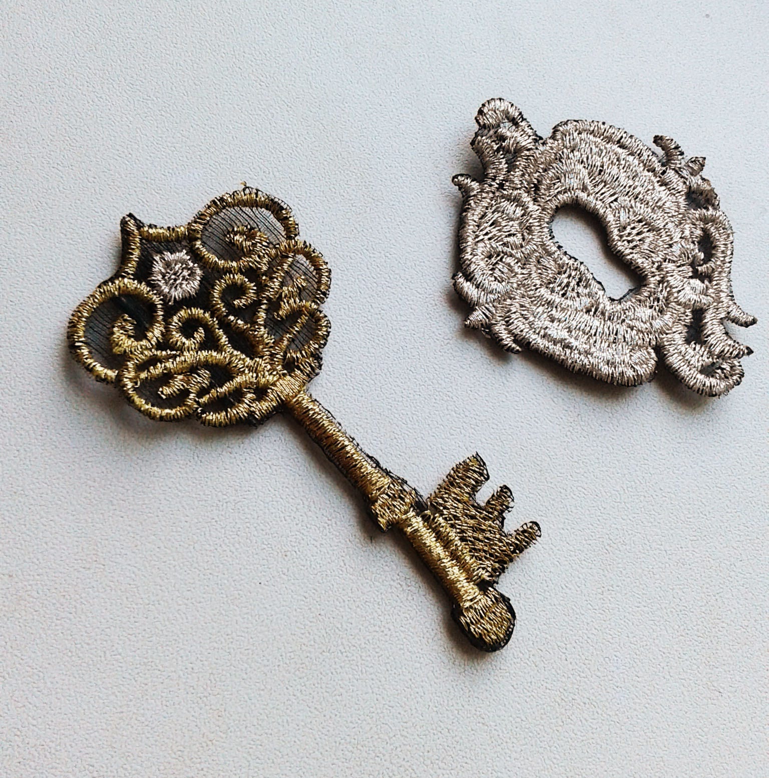 Moks47p Steampunk Embroidered Patch Key and Keyhole Vintage - Etsy