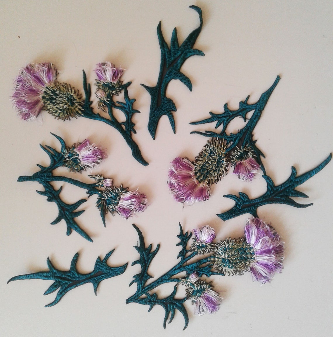 Moks185p Set of Thistle Flower Patches | Etsy