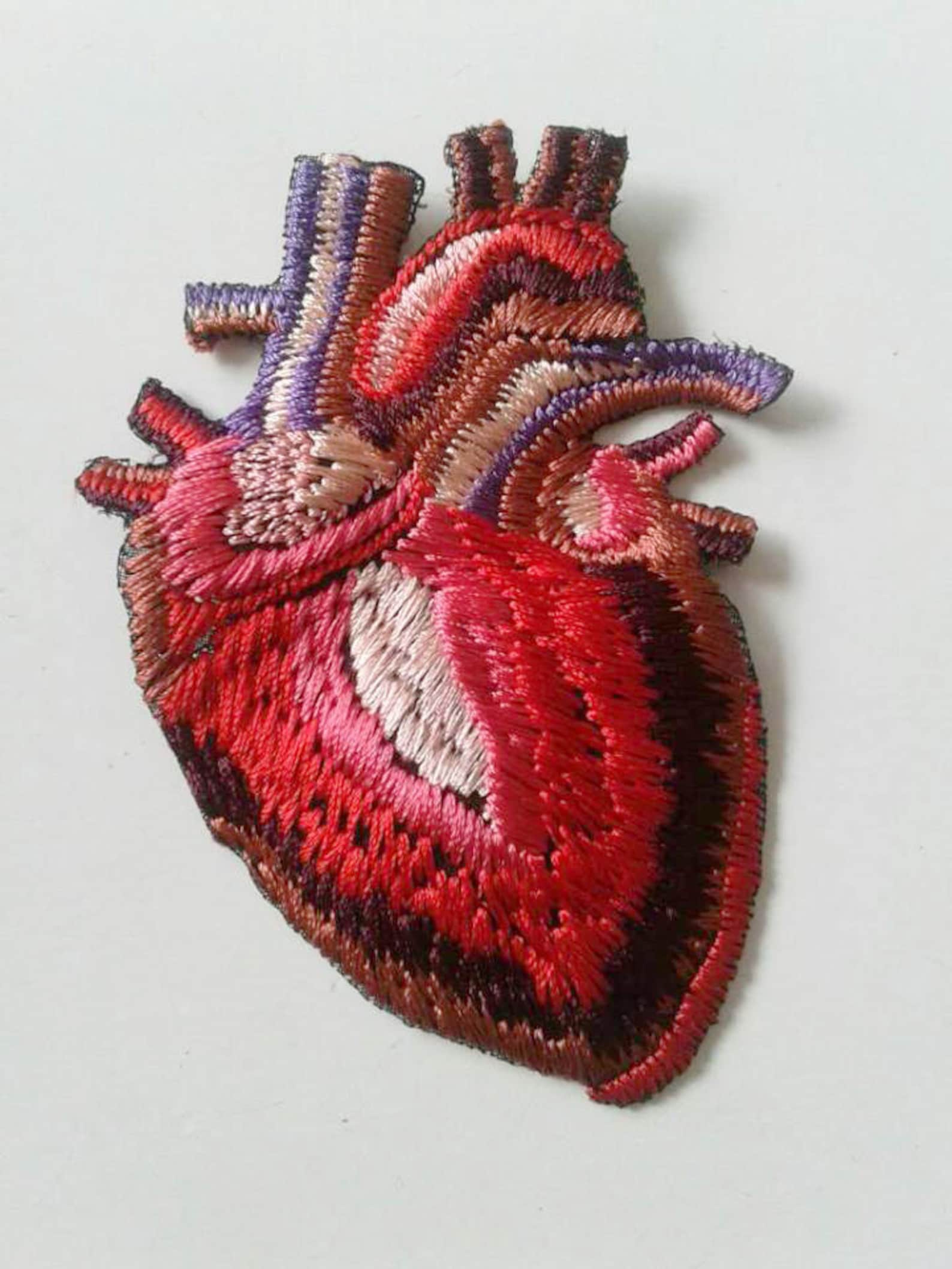 Moks152(p) Heart Patch - Anatomical Heart Patch Embroidered - Etsy