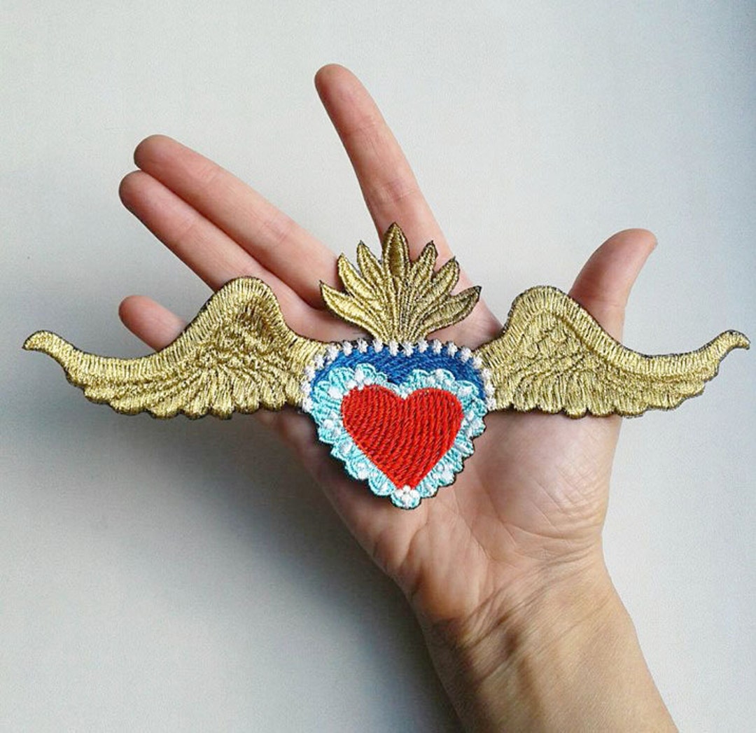Moks119(p) Sacred Heart Milagro Embroidered Patch - Etsy