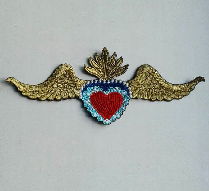 Moks119p Sacred Heart Milagro Embroidered Patch - Etsy