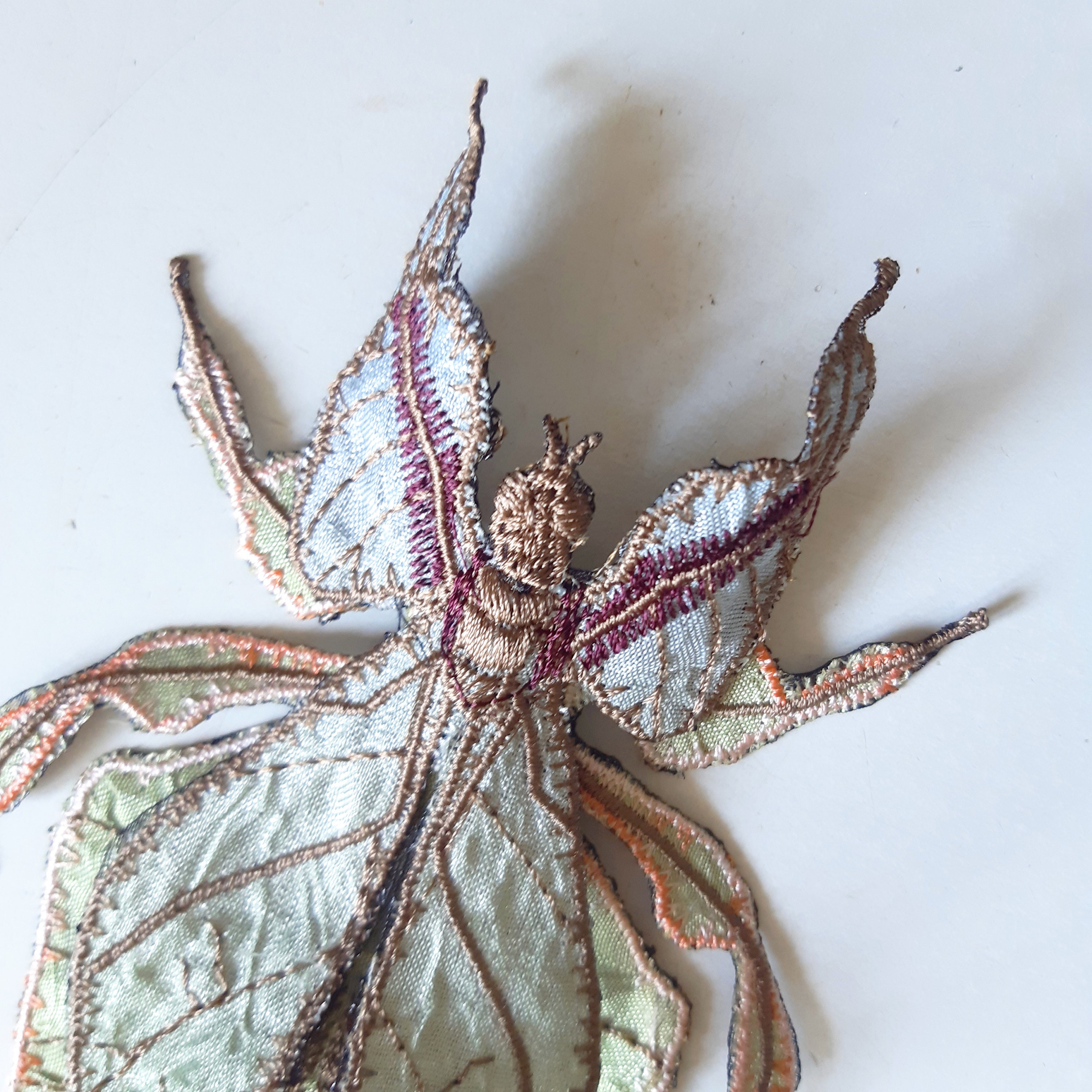 Moks522 Leaf Mantis Embroidered Large Patch, Bugs Patch, Realistic ...