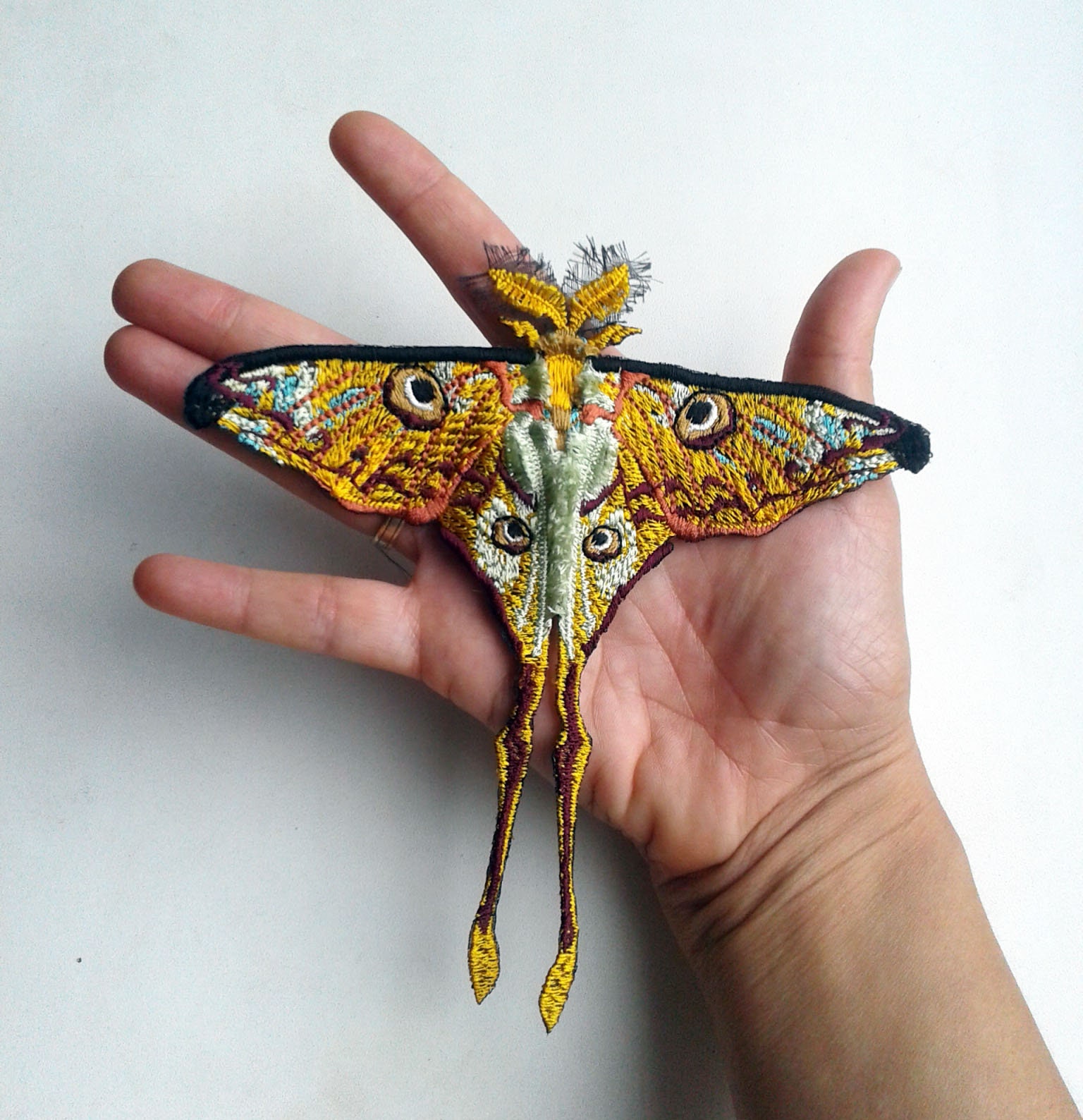 Moks133(p) Comet Moth Embroidered Patch Velvet - Etsy Australia