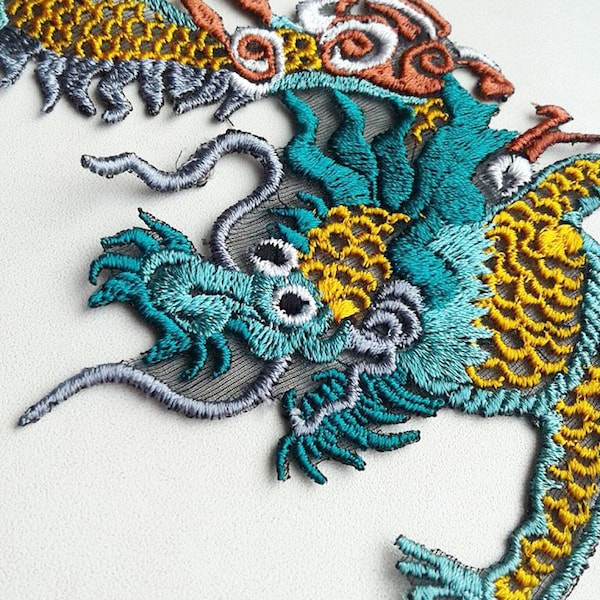 Embroidered Dragon - Etsy