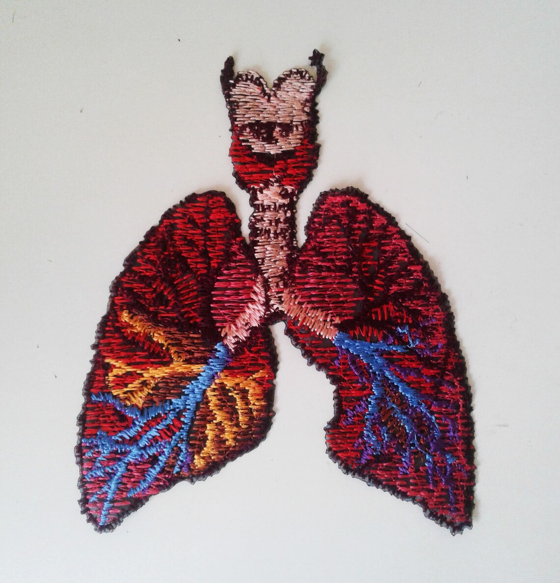 Moks190p Lungs Embroidered Patch Human Organs Patch - Etsy