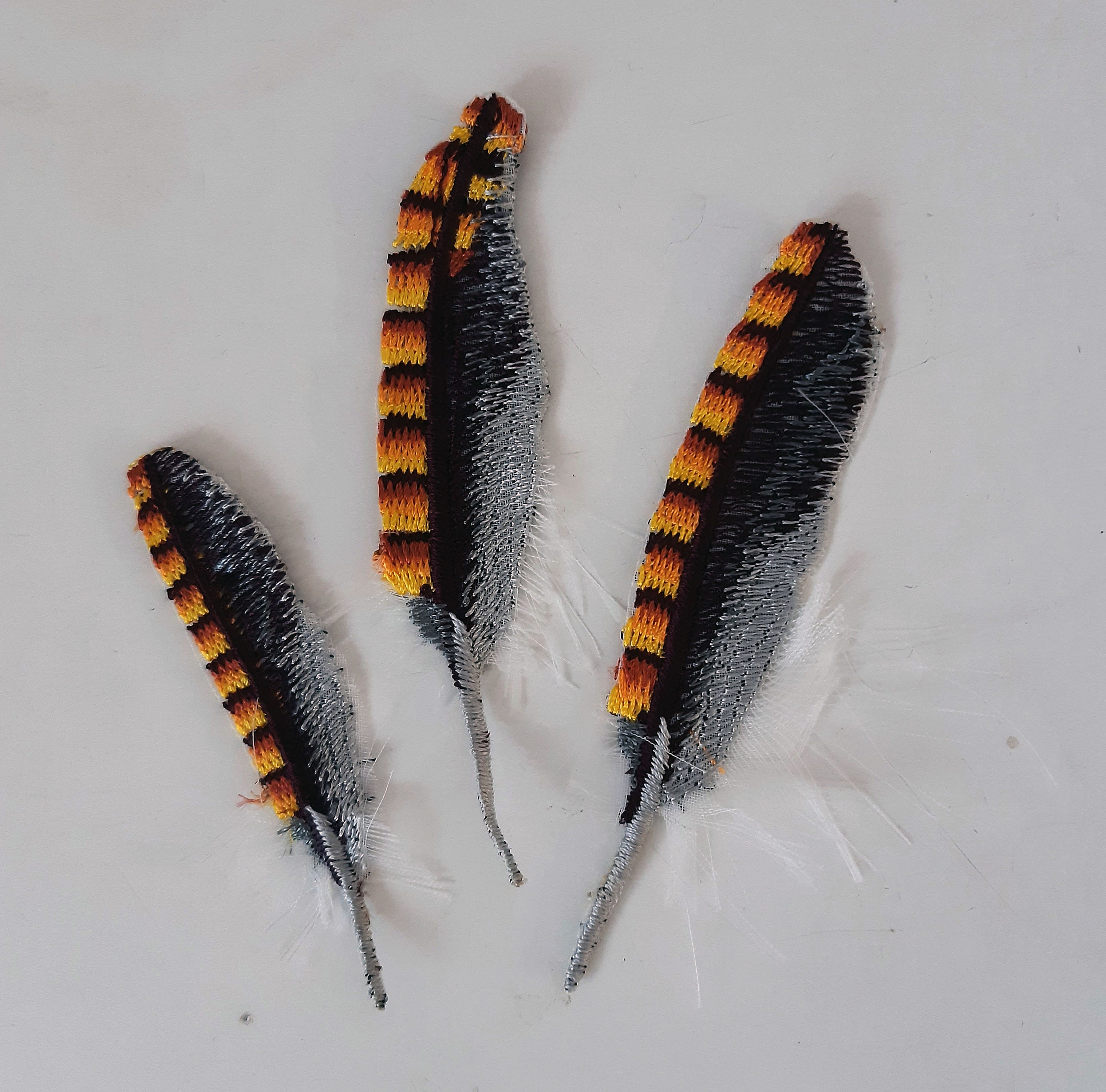 Moks272p Set of Feathers Patches Embroidered Patch | Etsy