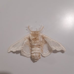 Moks413(p) Silk Moth Patch (one Moth) - Silkworm Embroidery Patch ...