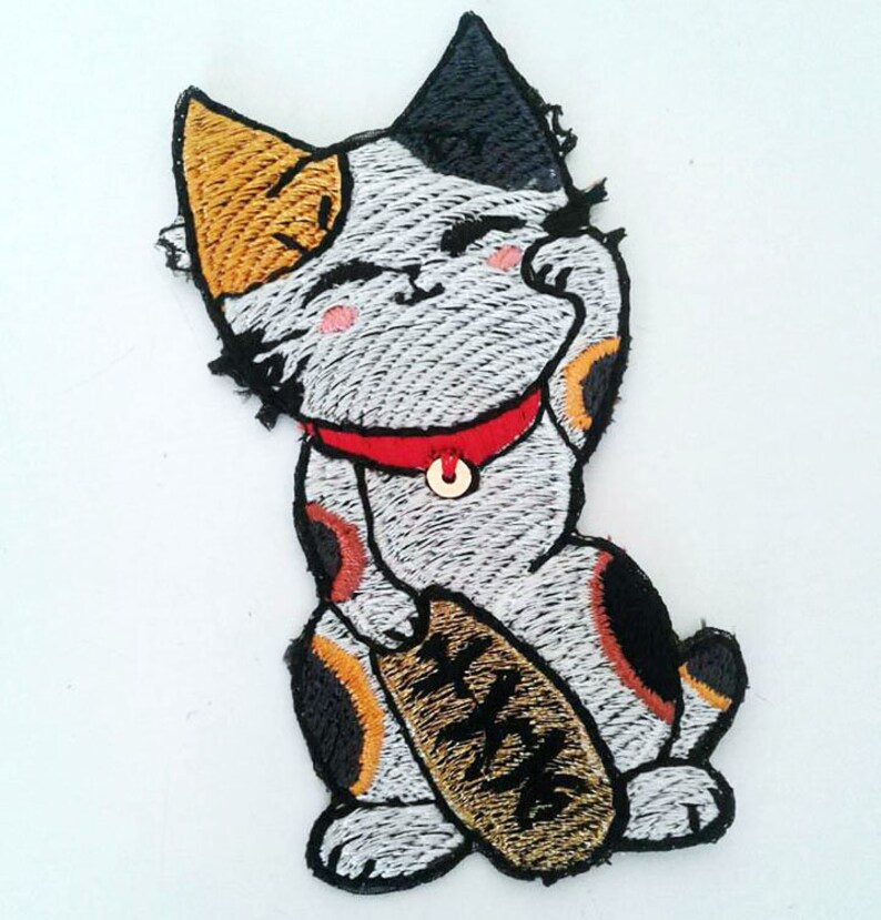 Alisia3 Cat Maneki-neko Embroidered Patch - Etsy