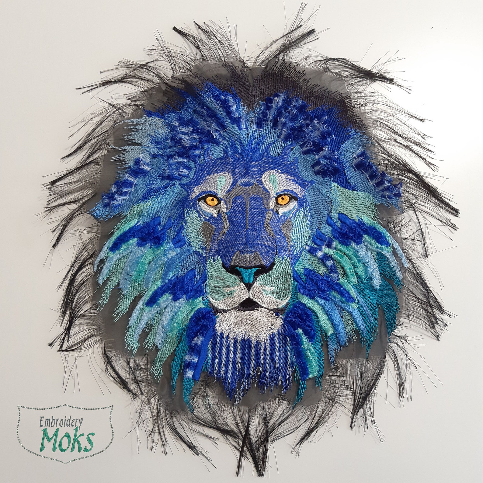 Moks370(p) Large Patch - Animal Patch - Blue Lion Patch - Etsy