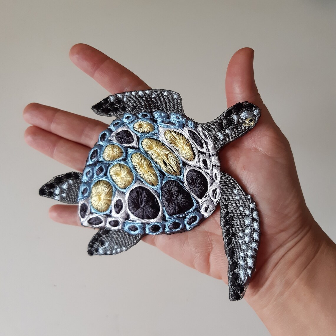 Moks422 Sea Turtle Turquoise Tortoise Embroidered Patch Big | Etsy