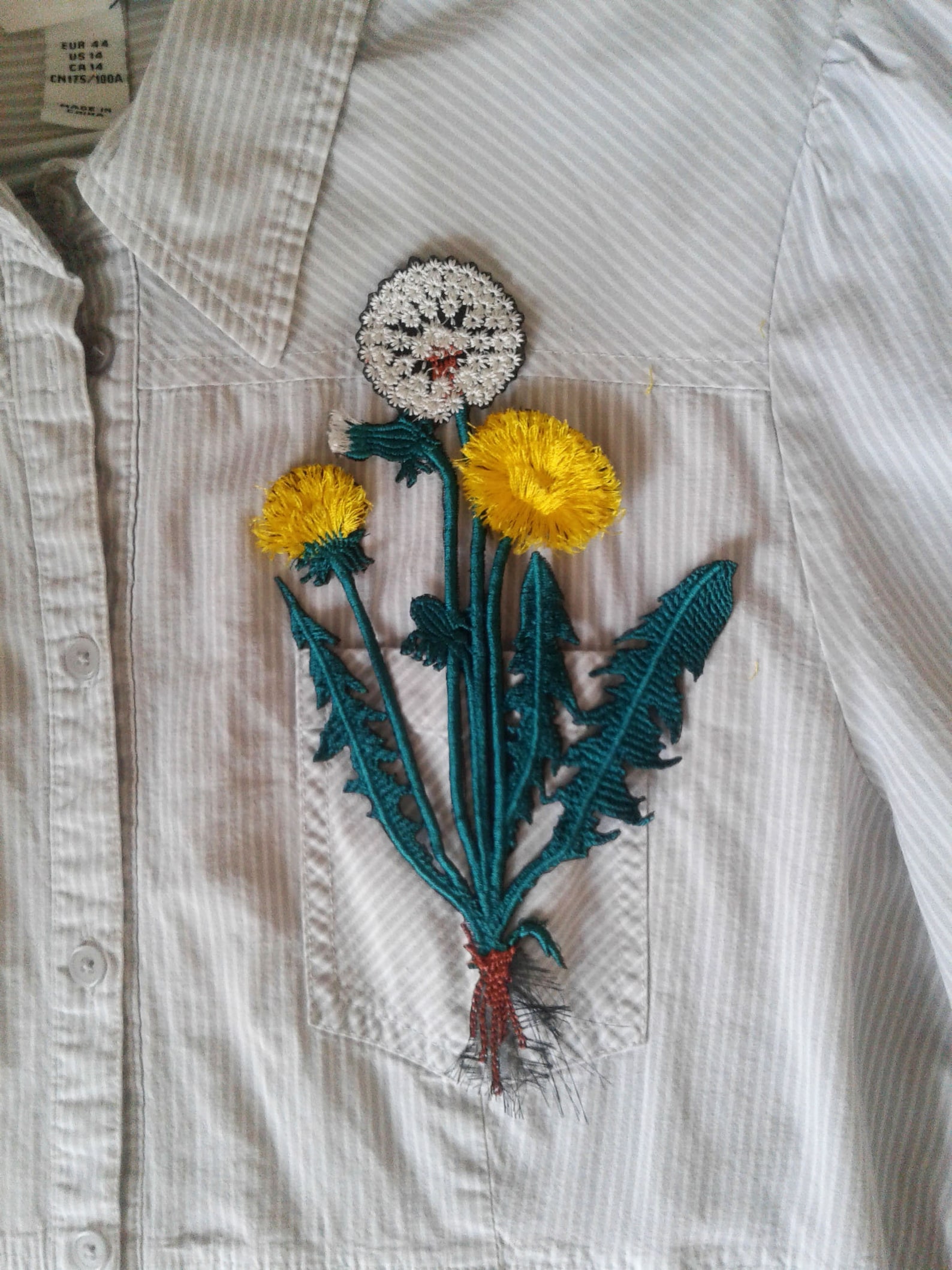 Moks256p Dandelion Embroidered Patch Flower Patch - Etsy