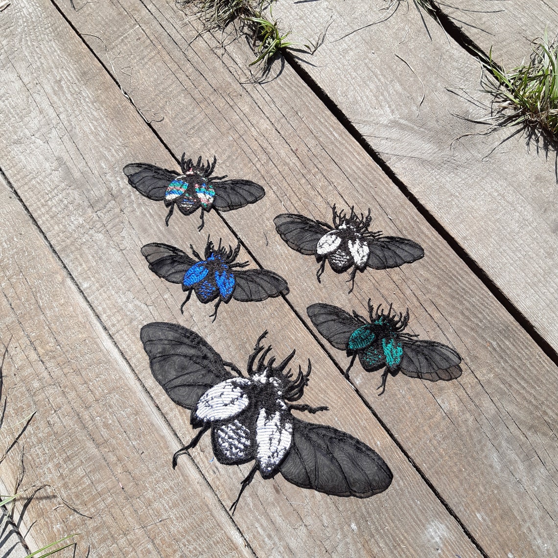 Moks380p bug embroidery patch insect patch nature art | Etsy