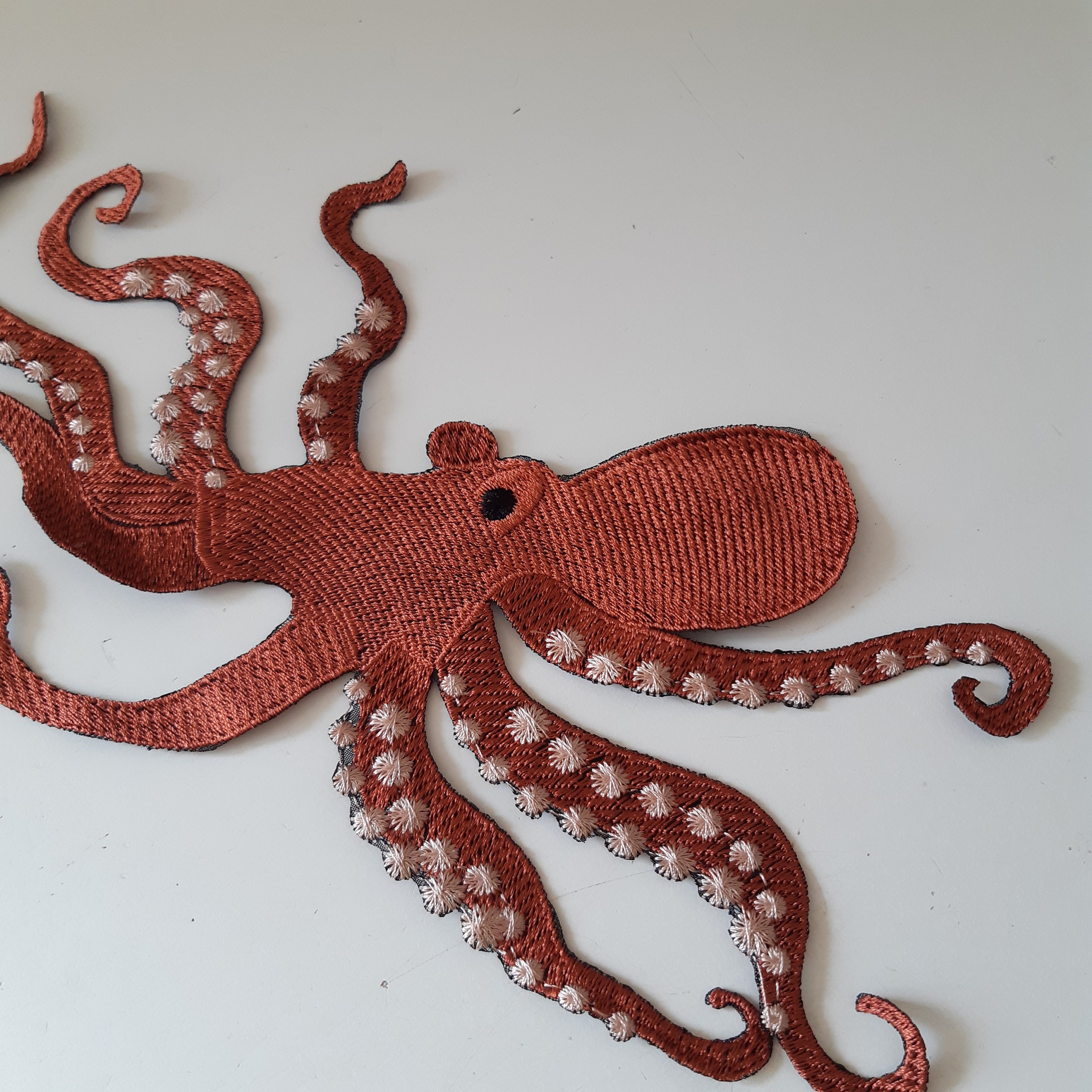 Moks496 Octopus Embroidery Patch Sea Patch Large Patch - Etsy