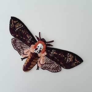 Moks(p)387 Large Patch, Dead Head Moth, Insect Embroidered Patch ...