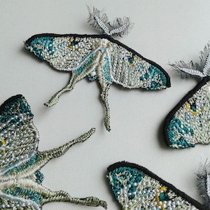 Moks128(p) Set of 4 Pieces Patch, Luna Moth Wing Patch Insect - Etsy