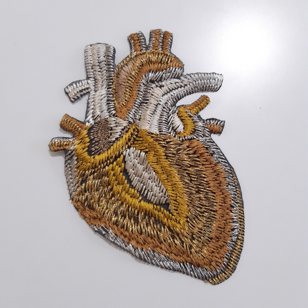 Moks514 Anatomical Gold Heart Patch - Etsy