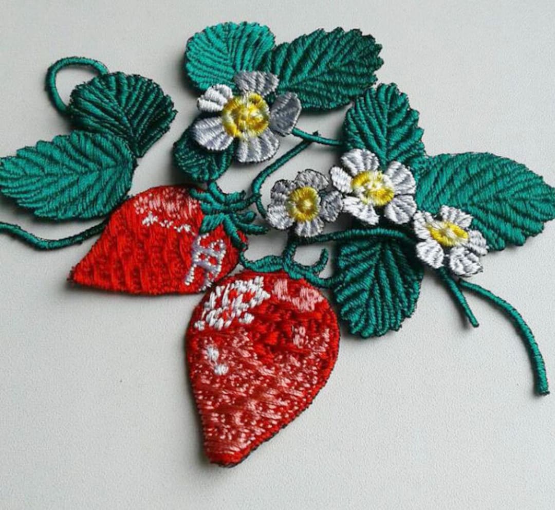 Moks117(p) Set Strawberry Patch With Flowers and Leaves for Creativity ...