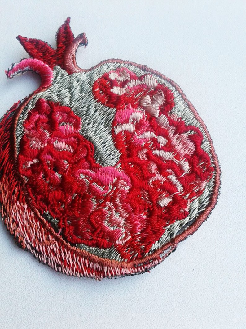 Moks 100(p) Exotic Fruit of Pomegranate Embroidered Patch Vegetable ...