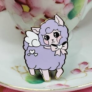 Purple Alpaca Enamel Pin, Alpaca Accessory, Cute Sheep Pin, Baby Lamb ...
