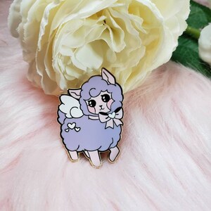 Purple Alpaca Enamel Pin, Alpaca Accessory, Cute Sheep Pin, Baby Lamb ...