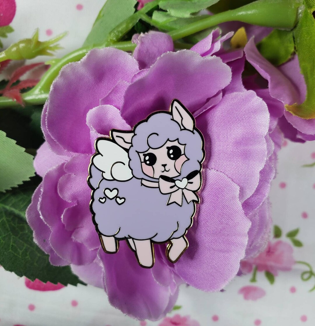 Purple Alpaca Enamel Pin, Alpaca Accessory, Cute Sheep Pin, Baby Lamb ...