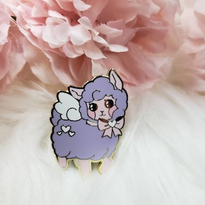 Purple Alpaca Enamel Pin, Alpaca Accessory, Cute Sheep Pin, Baby Lamb ...