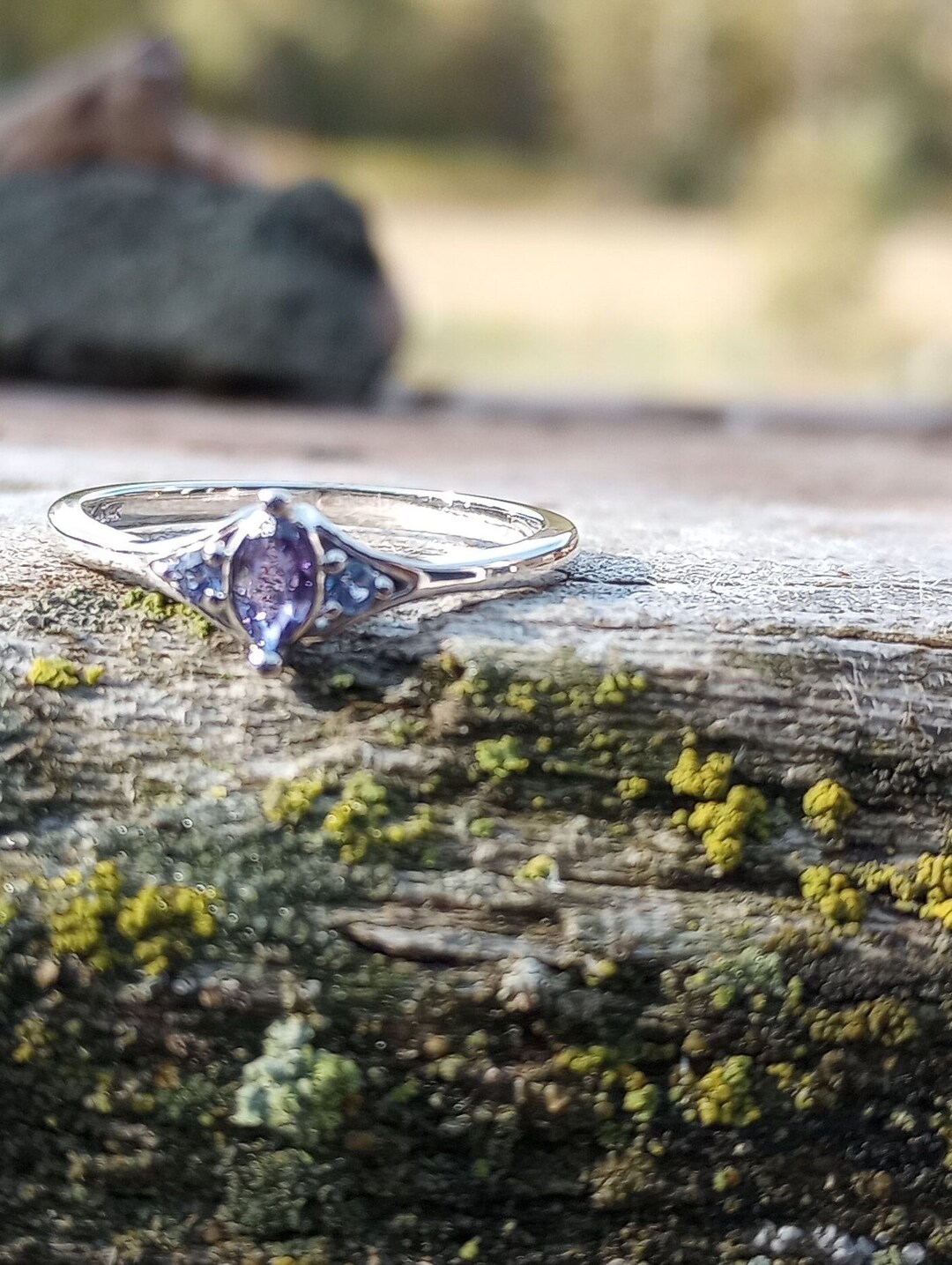 Eastside Girl Ring. Purple and Blues. Montana Yogo Sapphires - Etsy