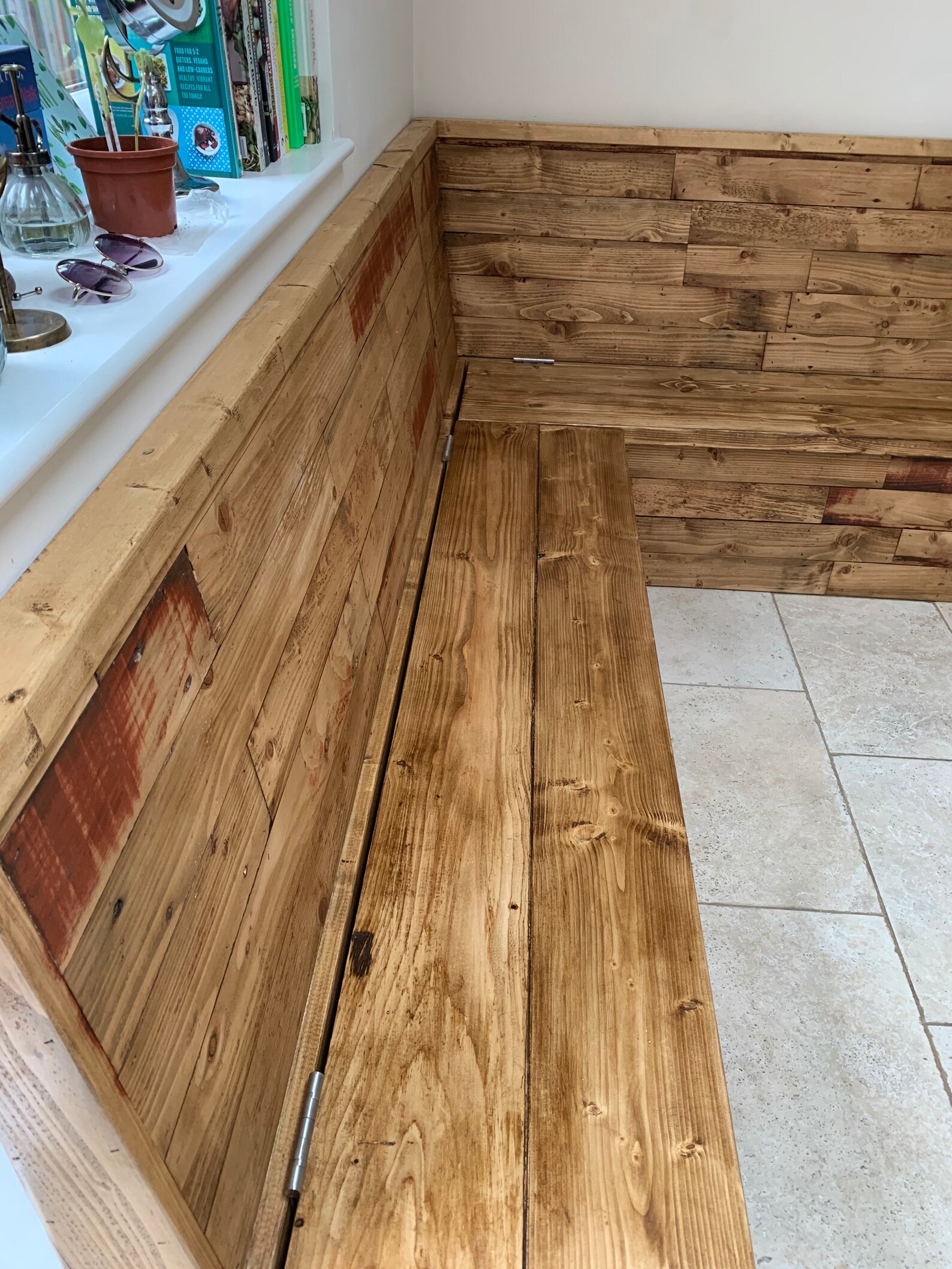 Reclaimed Wood Banquette Seating - Etsy