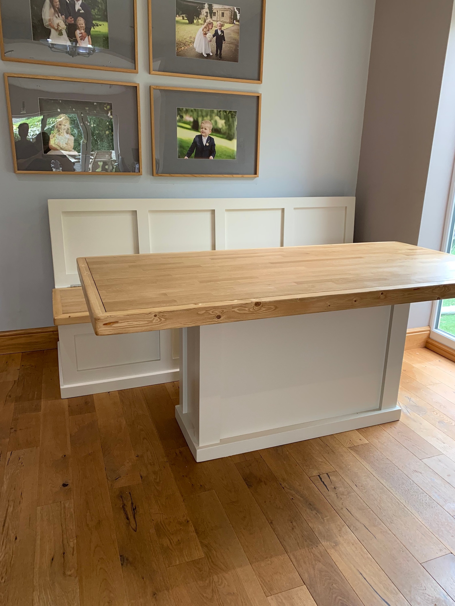Angled Back Oak Topped Banquette Seating With Large Oak Table - Etsy