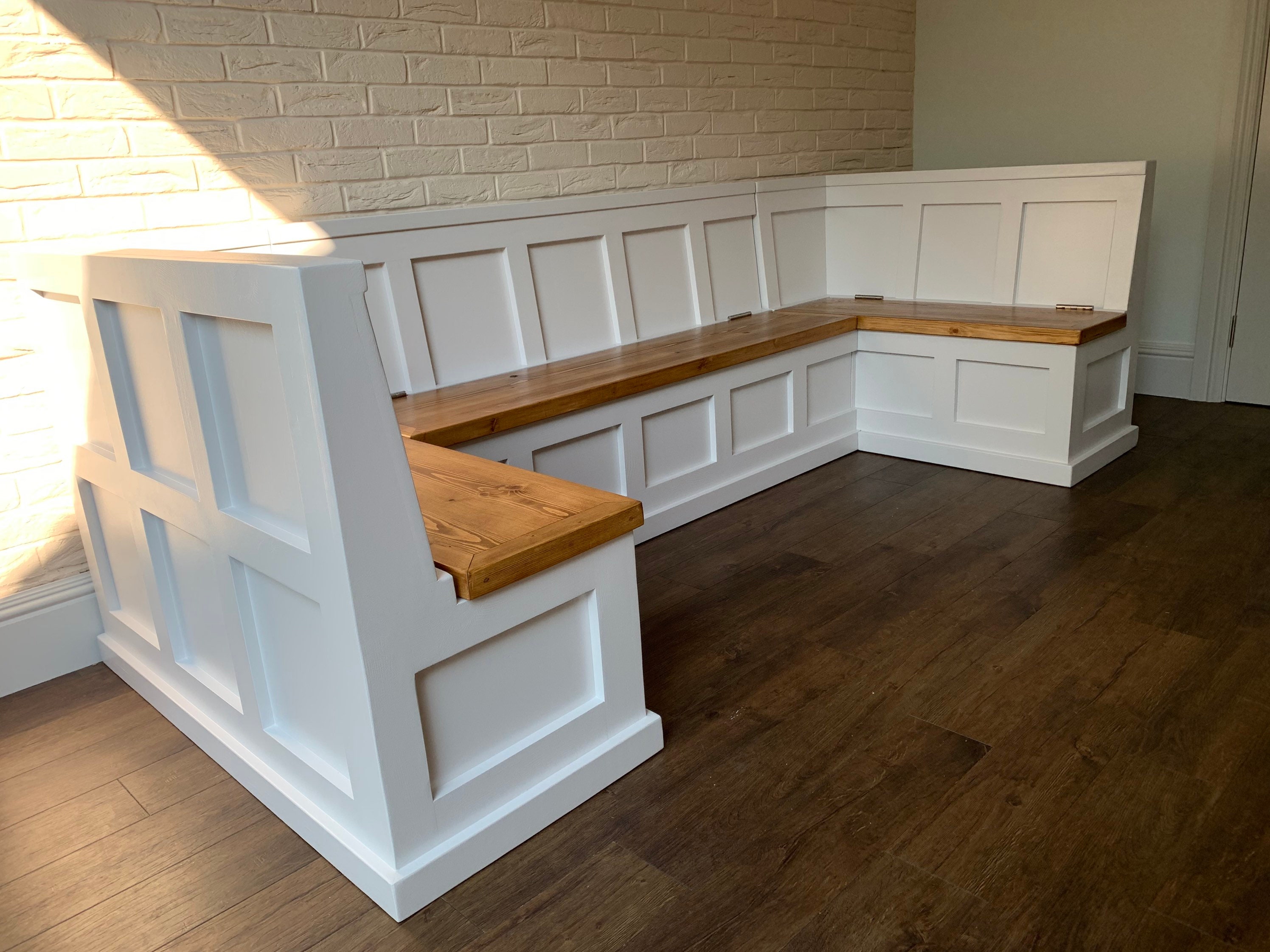 Horseshoe U Shape Corner Seating Dining Set Banquette Industrial Table ...