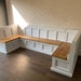 Horseshoe U Shape Corner Seating Dining Set Banquette Industrial Table ...