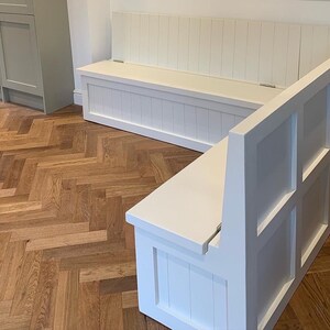 Modern Slanted Banquette Seating Area With Antique Table and | Etsy