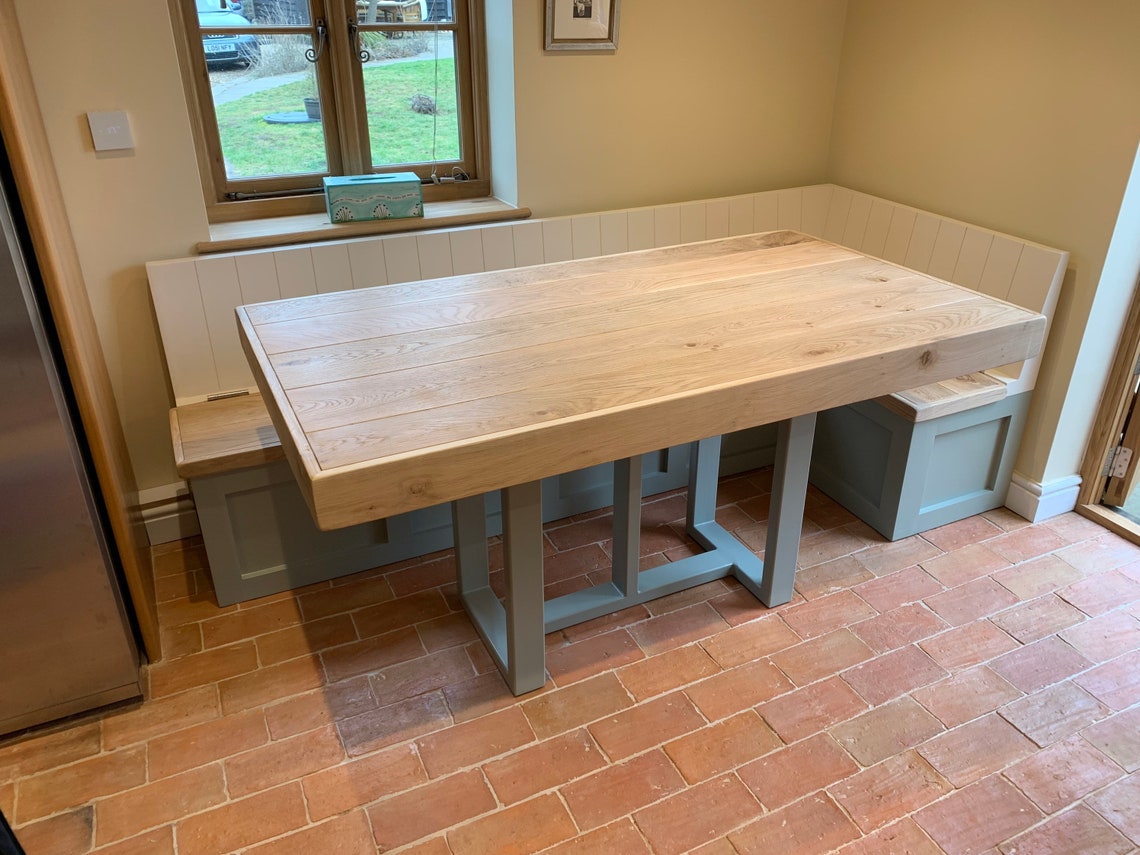 Banquette Seating Kitchen Dining Seating and Industrial Table Bench Set ...