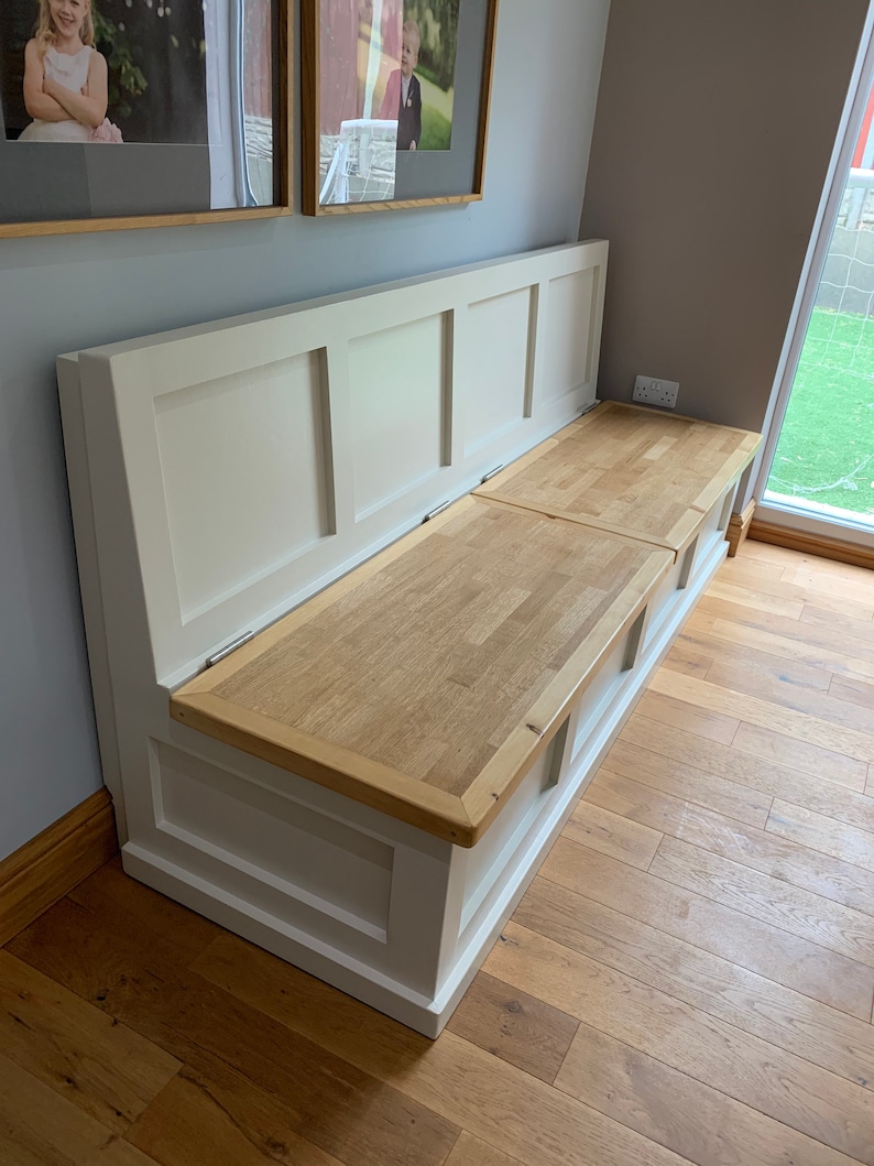 Angled Back Oak Topped Banquette Seating With Large Oak Table - Etsy