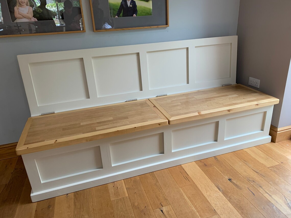 Angled Back Oak Topped Banquette Seating With Large Oak Table - Etsy