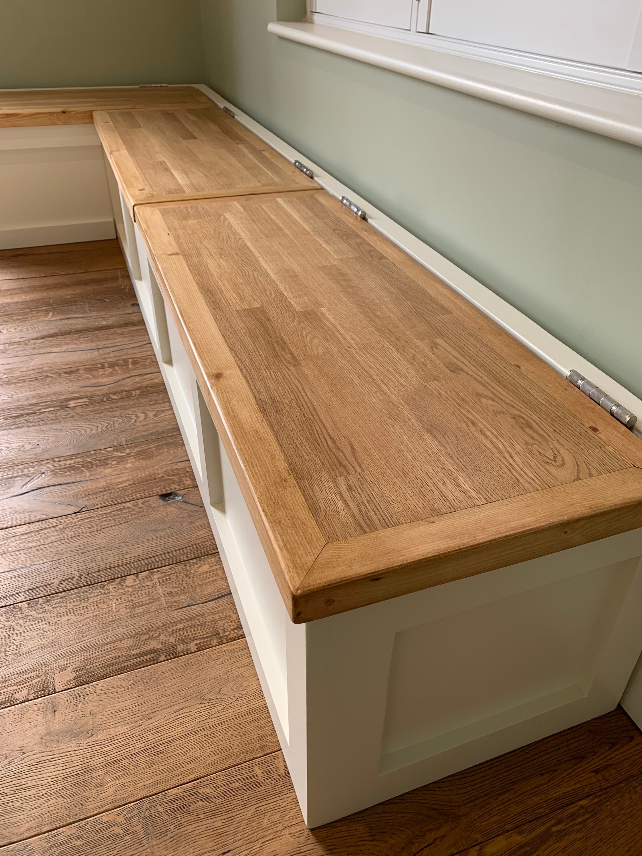 Banquette Modern Monks Bench Seating Farrow and Ball Double V Shaped ...