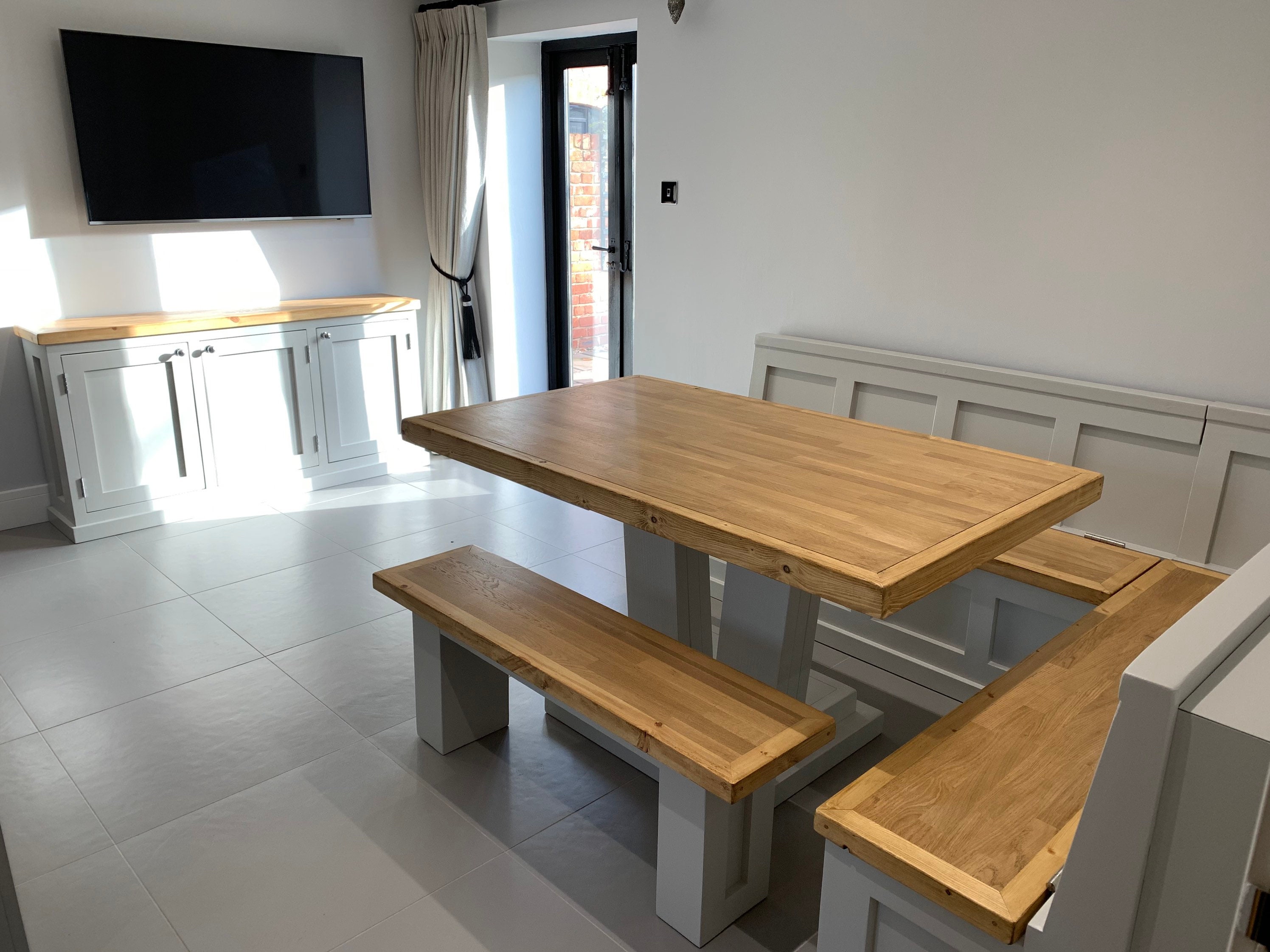 L Shape Corner Seating Dining Set Banquette V Shape Modern Table - Etsy