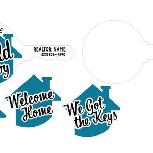 Interchangeable Realtor Key Sign Digital File - SVG AI - Etsy
