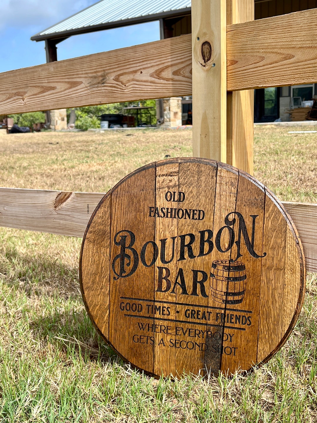 Bourbon Bar Whiskey Barrel Sign - Etsy