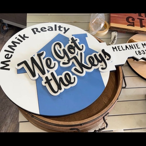 Interchangeable Realtor Key Sign Digital File SVG AI - Etsy