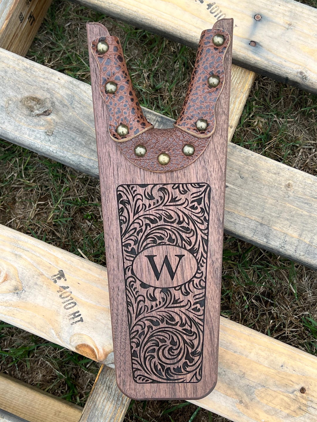 Black Walnut Boot Jack With Water Buffalo Leather: Handmade in Texas - Etsy