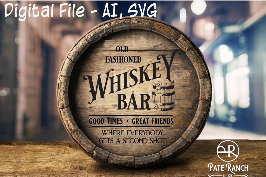 Whiskey Bar SVG Files (3) - Digital Files - Etsy
